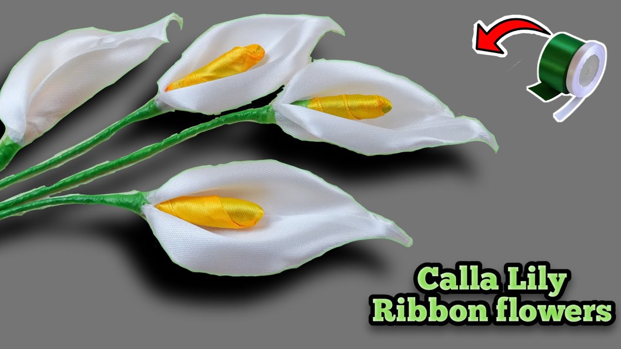Bunga Calla Lily dari PITA SATIN | EASY CALLA LILY RIBBON FLOWERS - YouTube