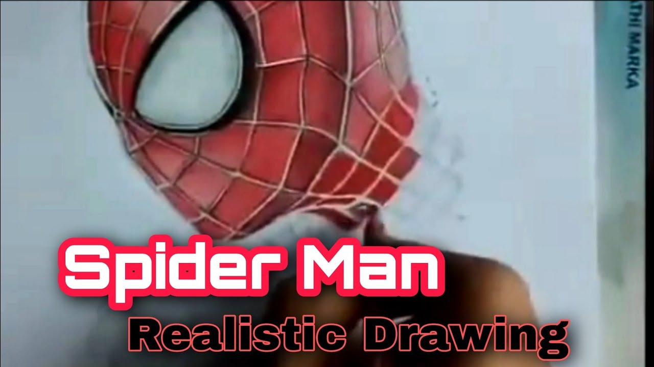 Spider Man Realistic Drawing 🥰 - YouTube