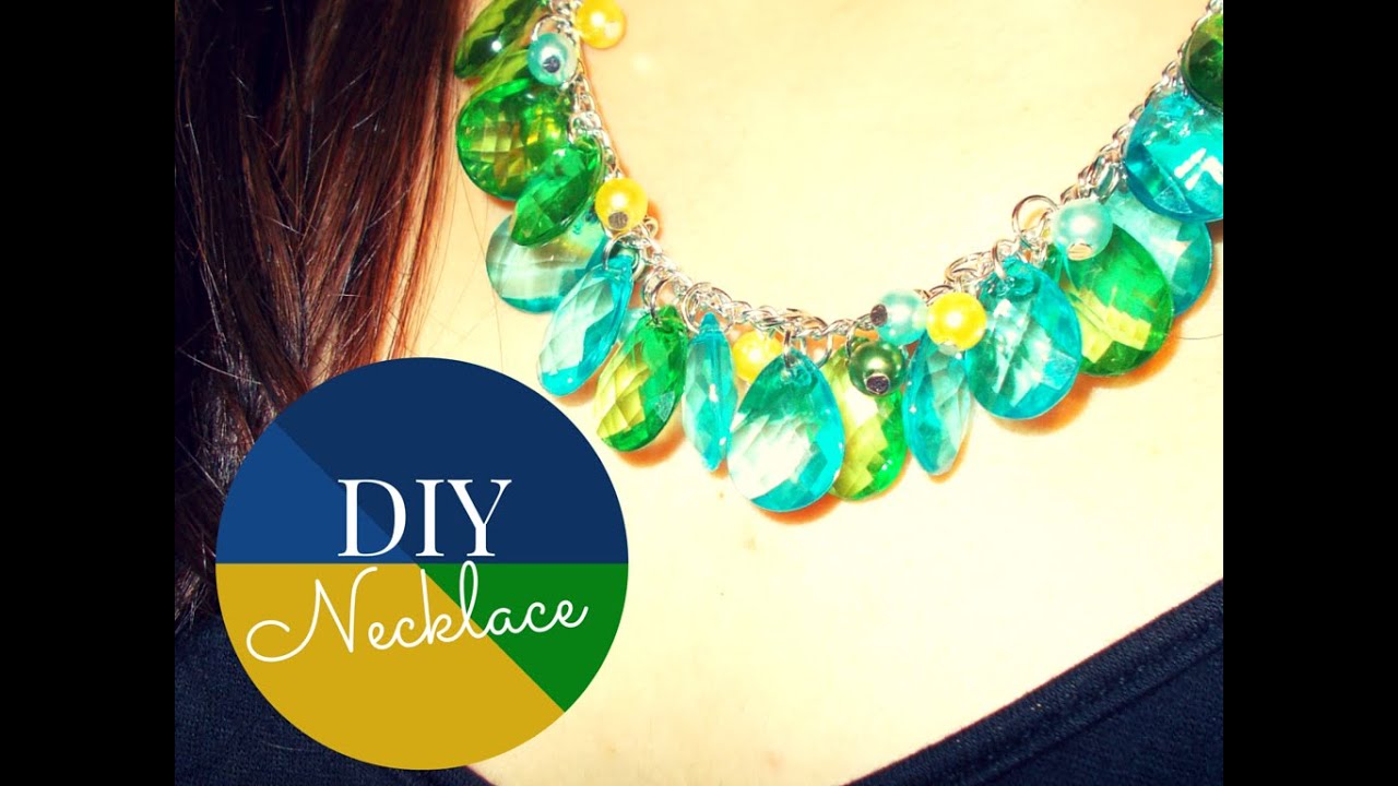 DIY Necklace with Drop Pendants and Beads ~ Jewelry Making Tutorial ...