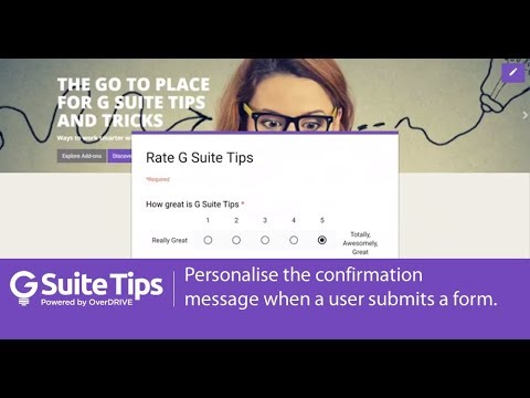 Personalise the confirmation message when a user submits a form. - YouTube
