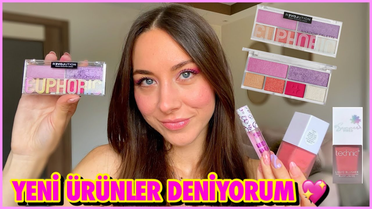 REVOLUTION EUPHORIC FAR PALETİ, TECHNIC LİKİT ALLIK,BEAUTYGIRL DUDAK YAĞI 😍 |MAKYAJ TAKTİKLERİ💁 ...
