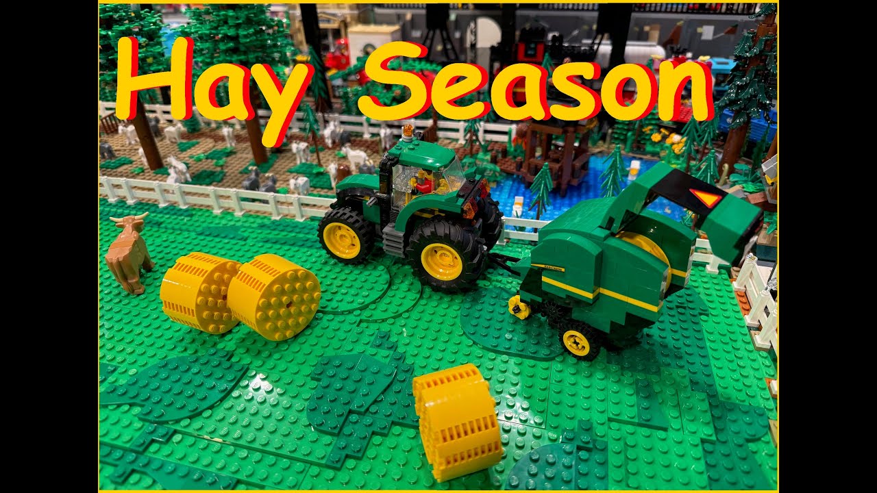 LEGO farm Update: hay season and summer time on the farm, custom round ...