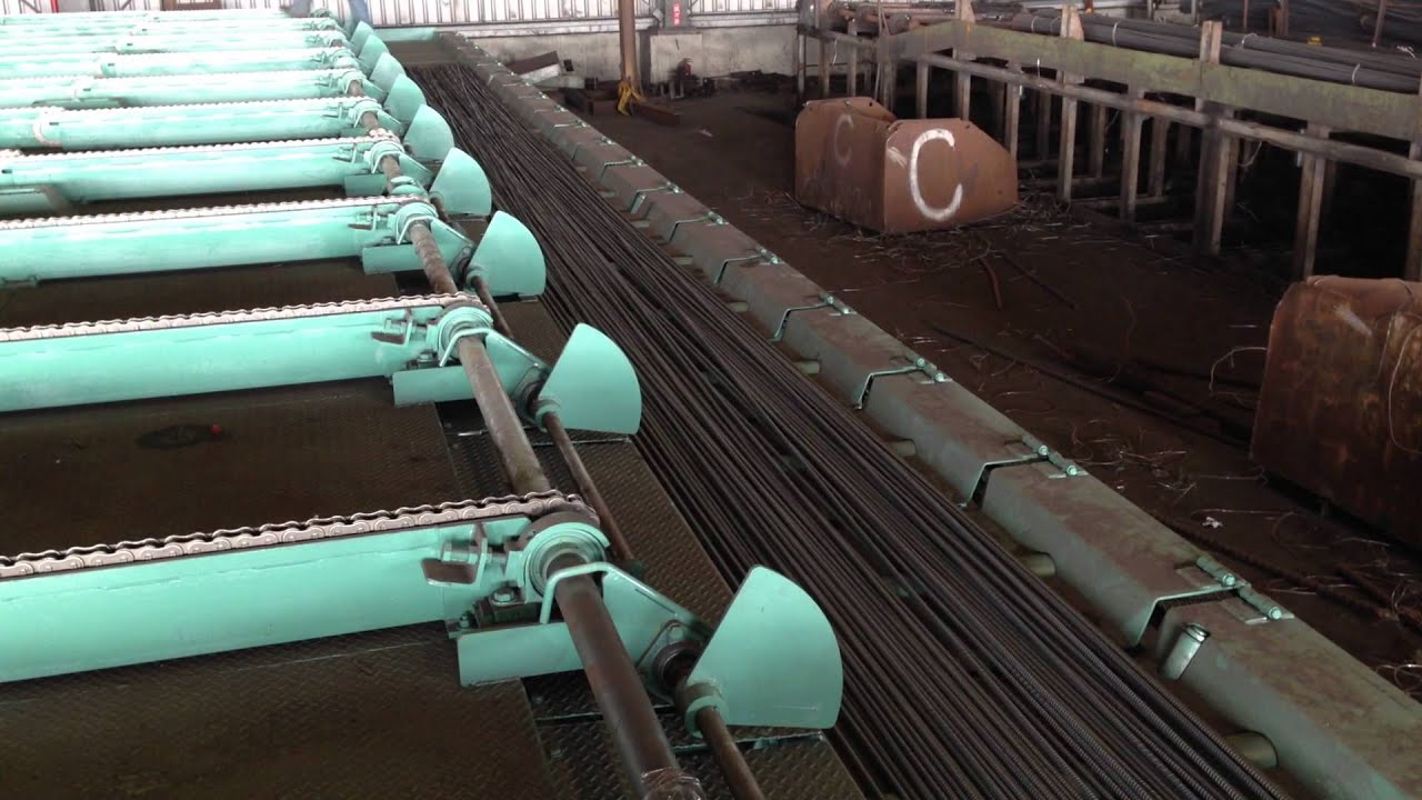鋼筋打散系統 steel bar sorting machine - YouTube