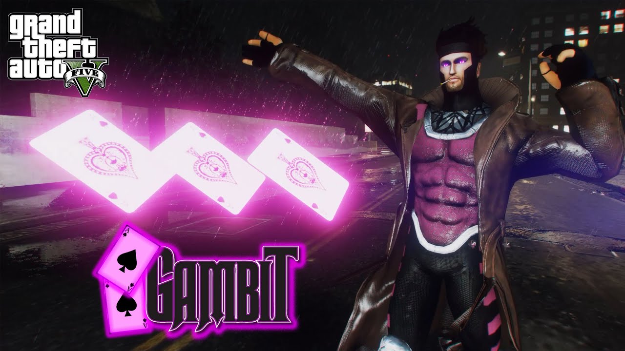 GTA 5 - GAMBIT (X-Men Classic) Throwing Explosive Cards - YouTube