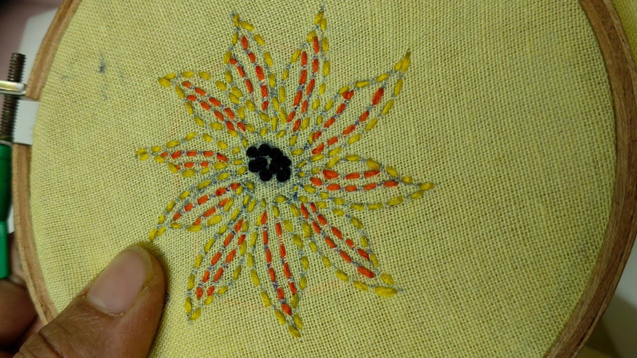Running stitch embroidery tutorial/ embroidery for beginners/ how to ...