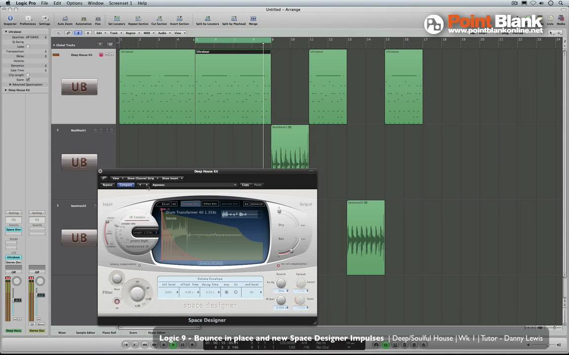 Logic Tutorial - Logic 9 - Bounce In Place - Space Designer New ...