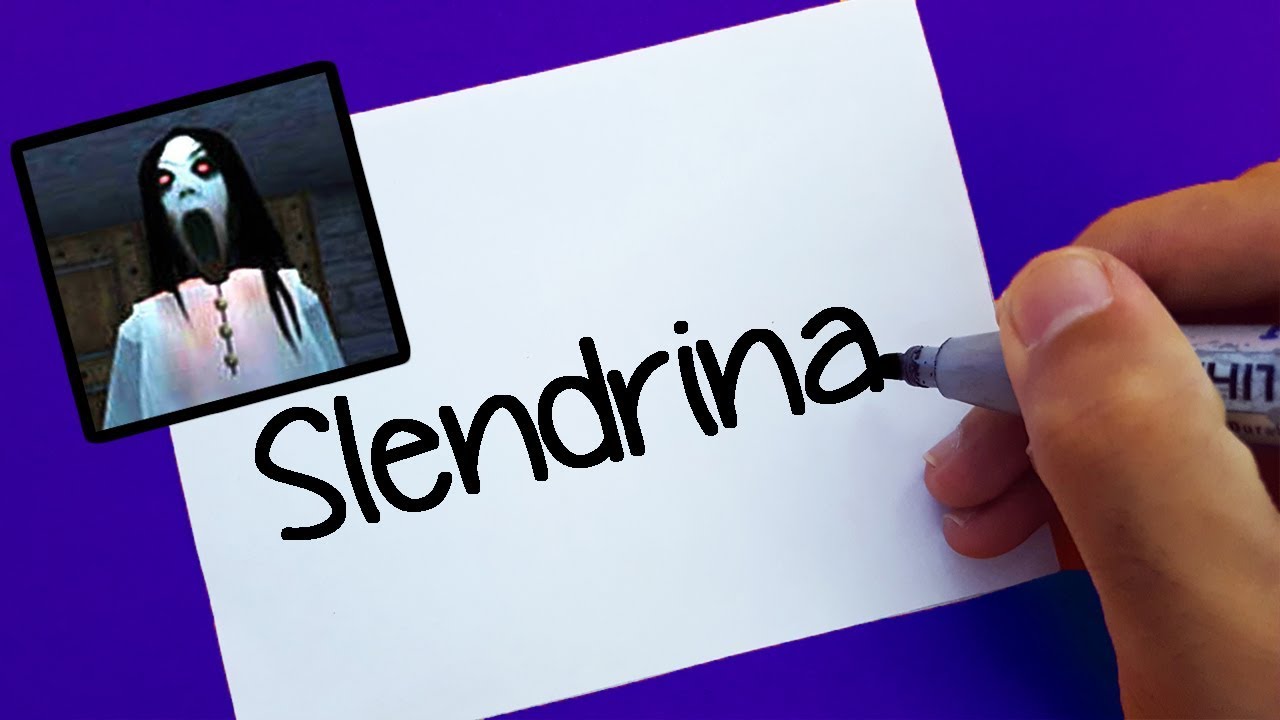 Slendrina ! How To Turn Words SLENDRINA Into Cartoon - Very Easy - YouTube
