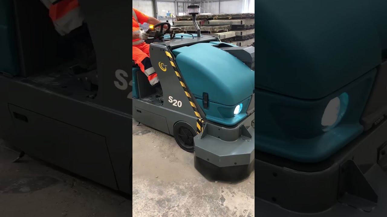 Tennant S20 Sweeper Demonstration | #Short - YouTube