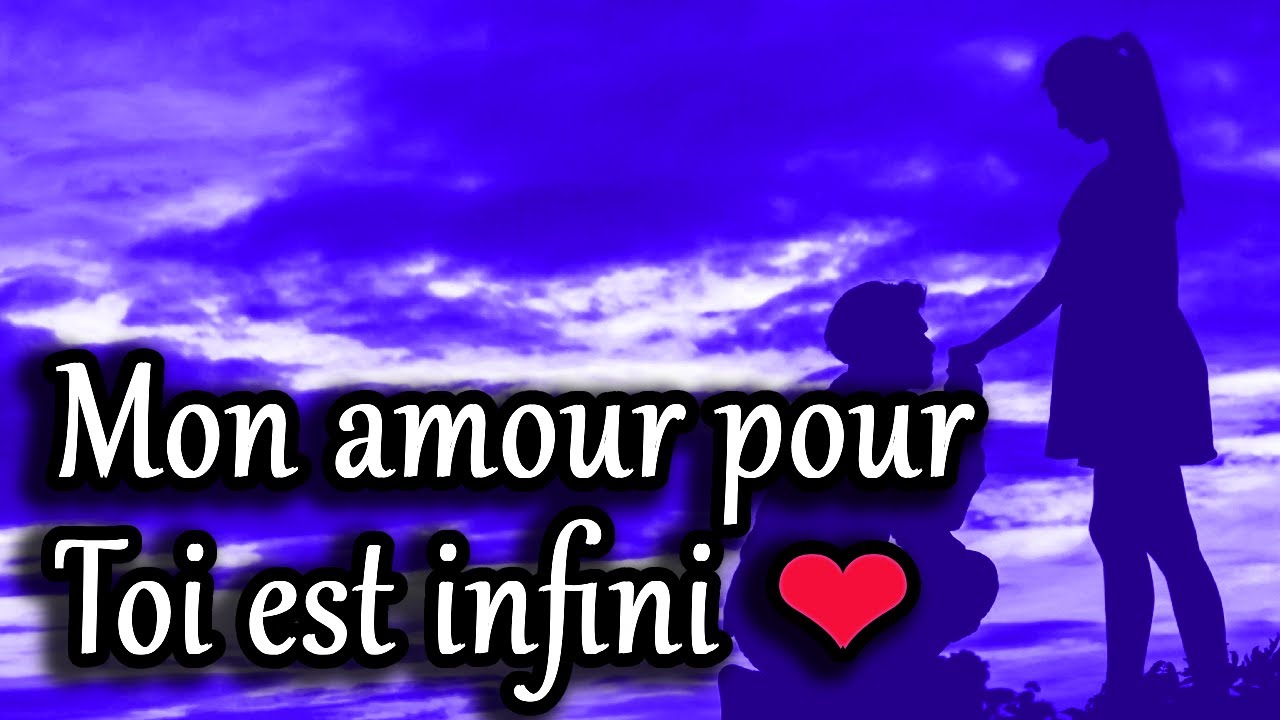 Textes d'amour mignons ️ Mon amour pour toi est infini, tu es ma raison ...