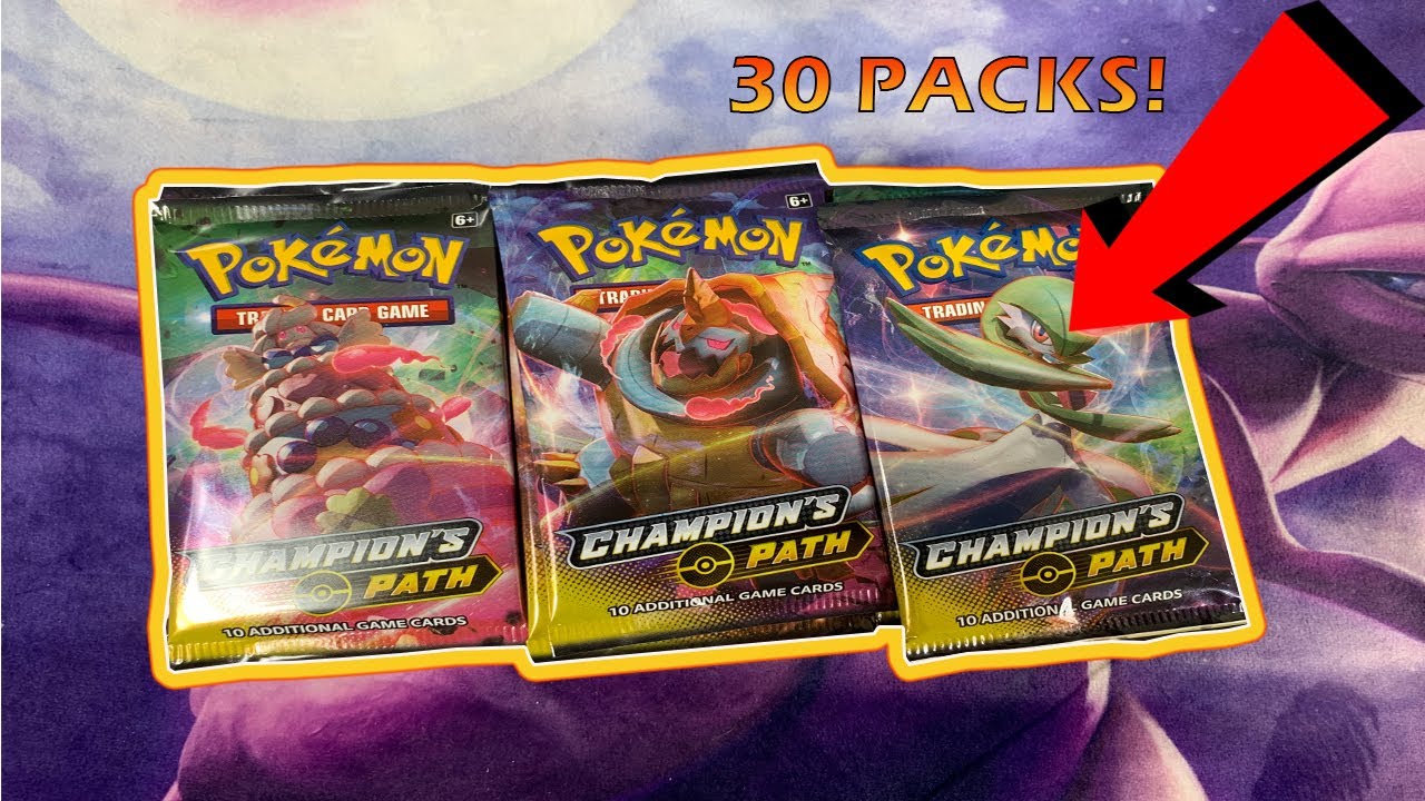 30 PACKS OF CHAMPIONS PATH! Pokemon Card Opening - YouTube