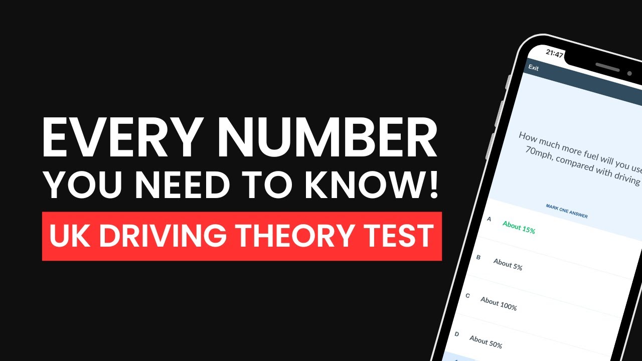 Every Number You NEED to Know for the UK Driving Theory Test (Pass ...