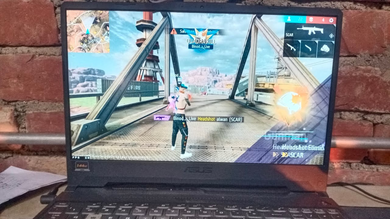 FREE FIRE LAPTOP GAMEPLAY//FREE FIRE PC GAMEPLAY - YouTube