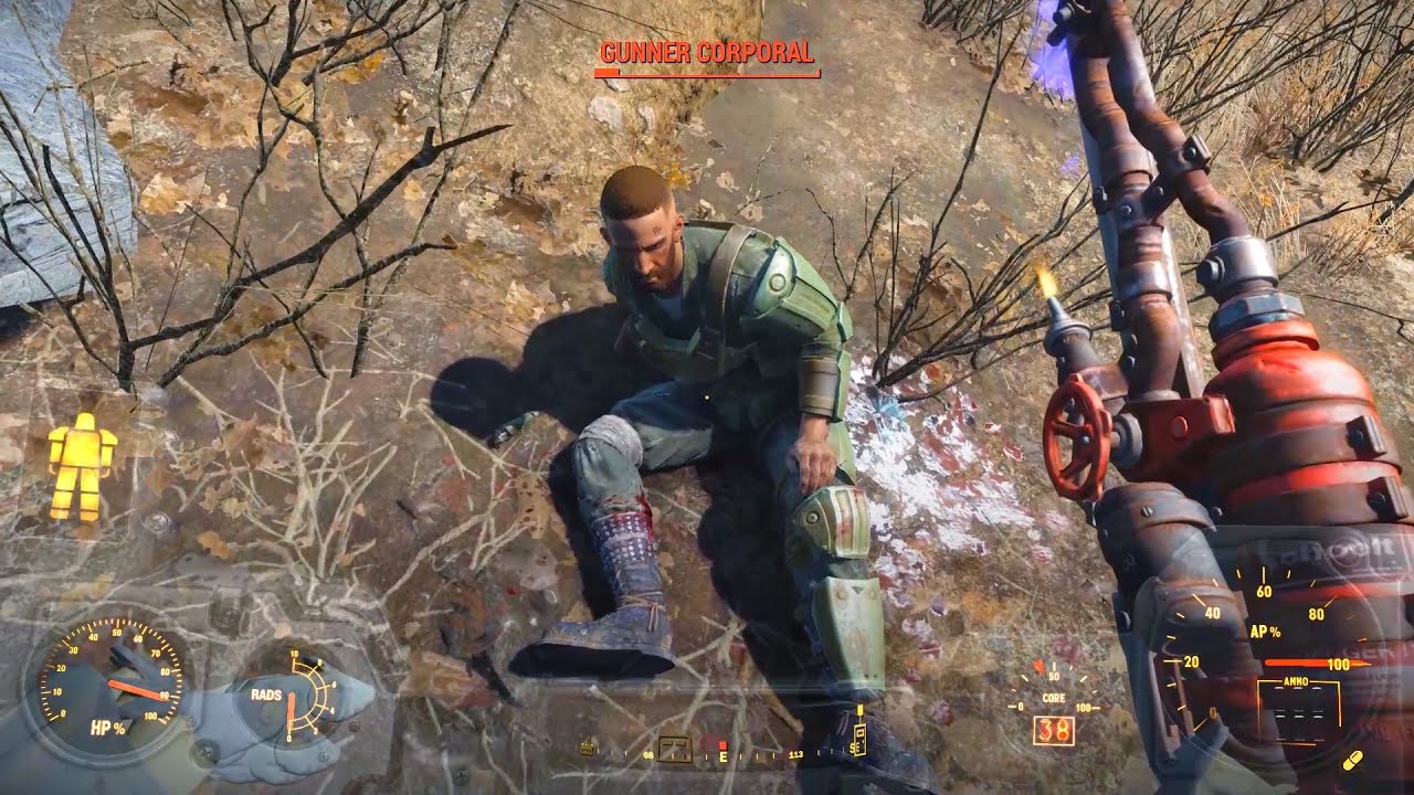 Brutal way to execute enemy with BoS final Power Armor. Fallout 4 - YouTube