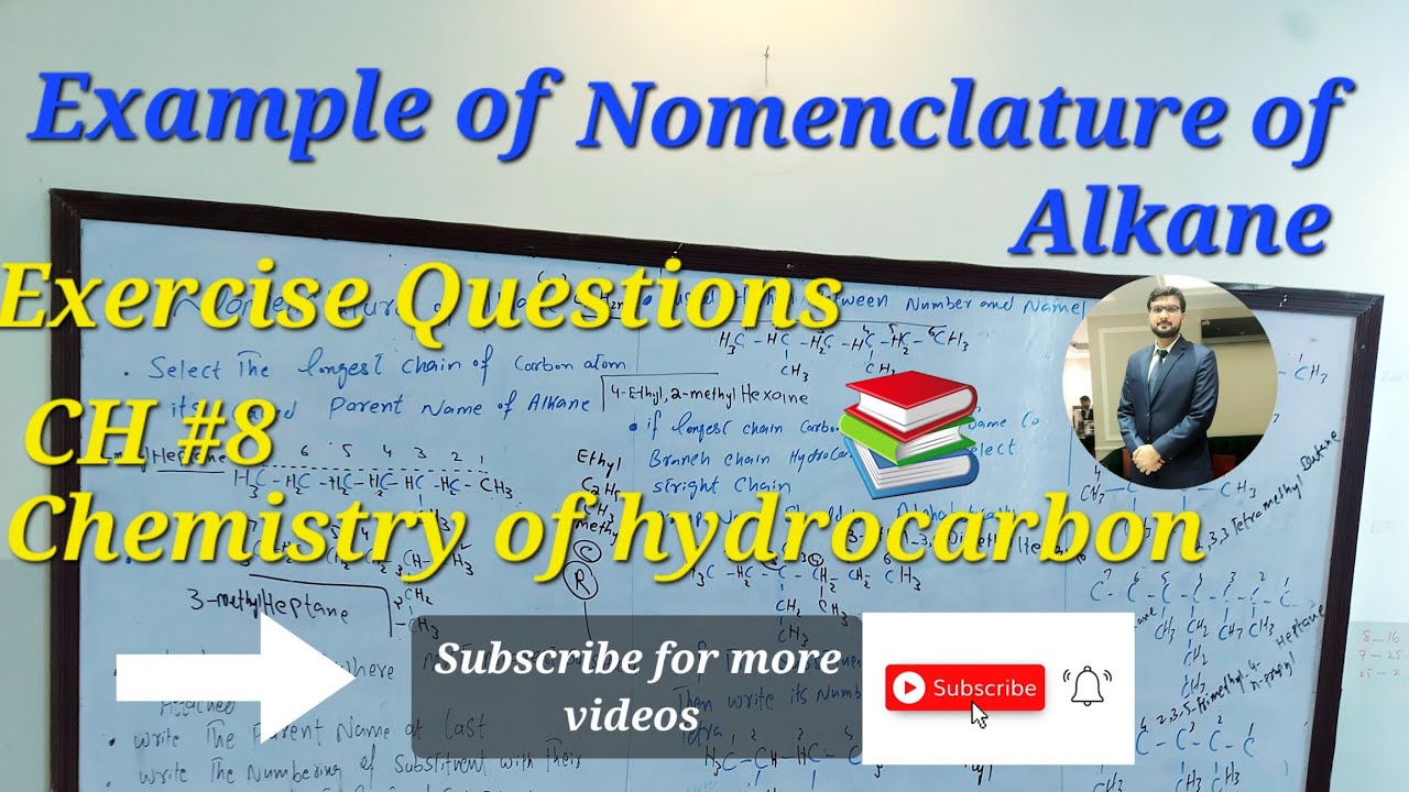Example of nomenclature of Alkane| chapter Chemistry of hydrocarbon ...
