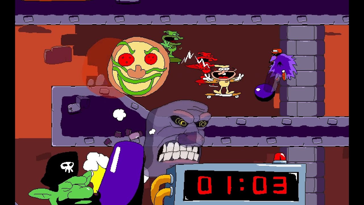 Pizza Tower Extra Stages Lap 4 and 5 with the Noise is... CRUMBLING ...