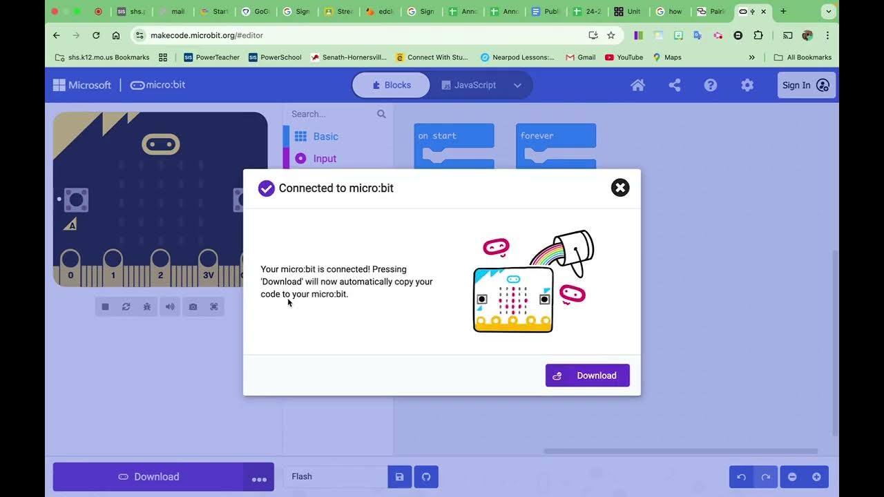 Flashing a Microbit to Erase Programming/Restart using Makecode - YouTube