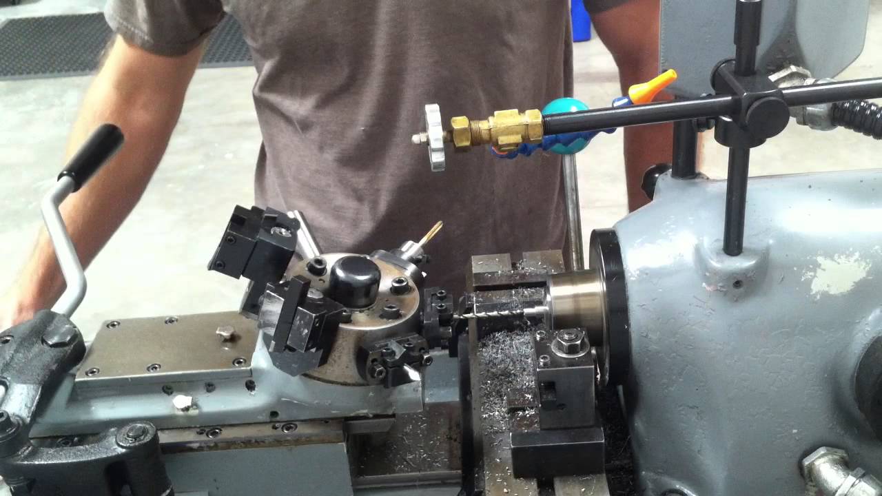 Knife pivot production on turret lathe - YouTube
