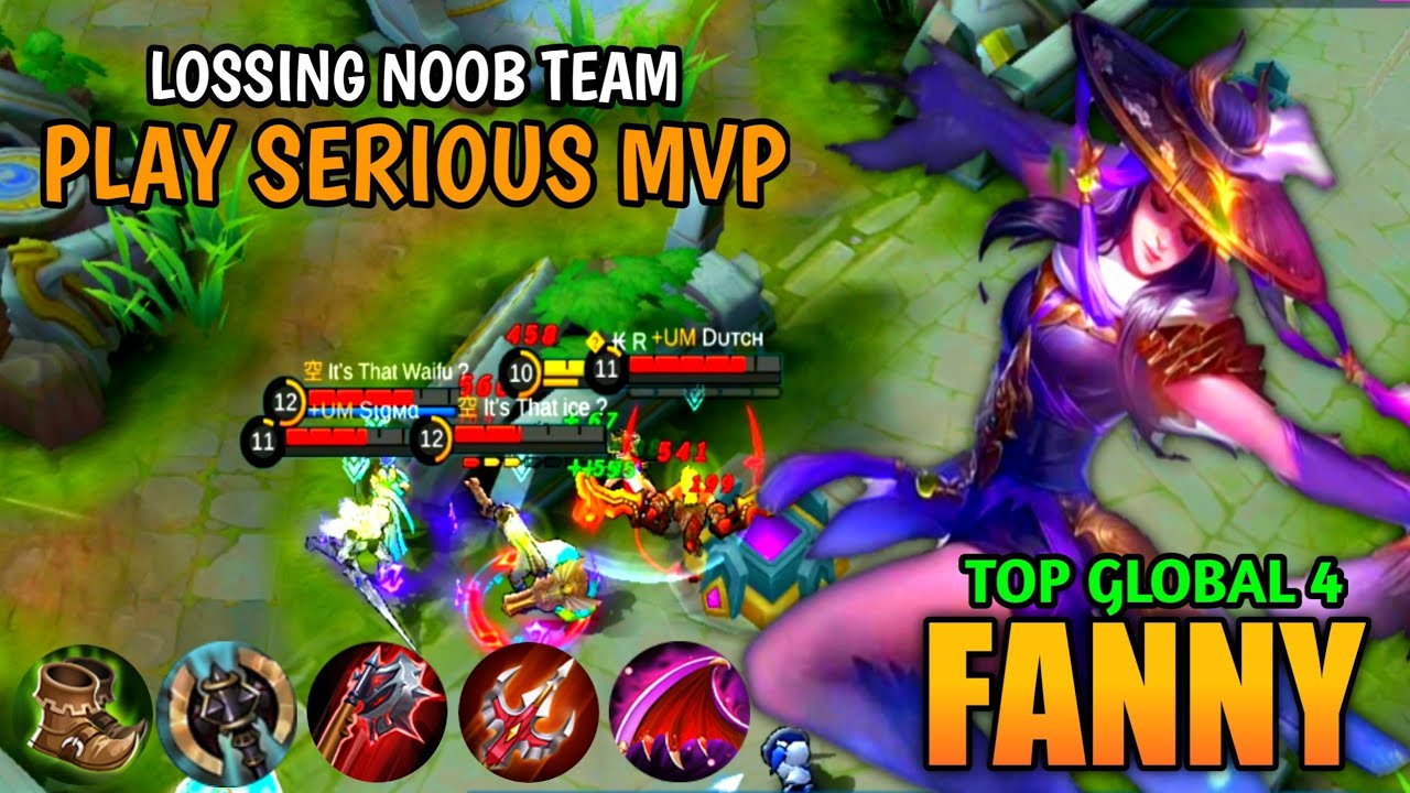 Fanny Play Serious MVP From The Losing Noob Team - Top 4 Global Fanny ...