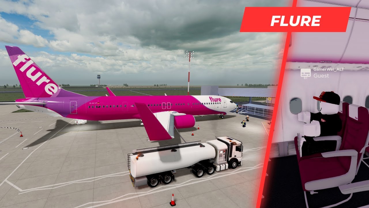 ROBLOX Airline Flight Review | Flure | Boeing 737-900 | Economy Class ...