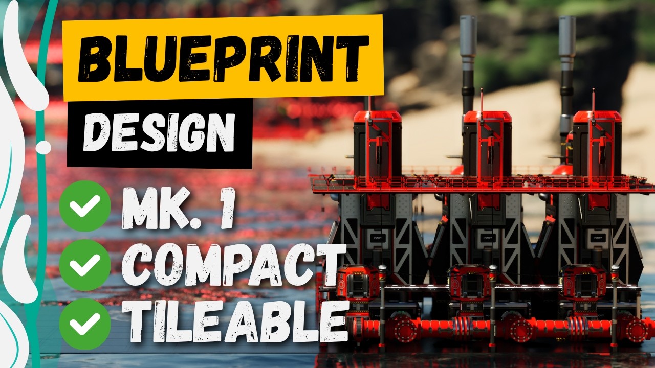 3x Refineries Blueprint - Compact, Tileable, Mk.1 Design - Satisfactory ...