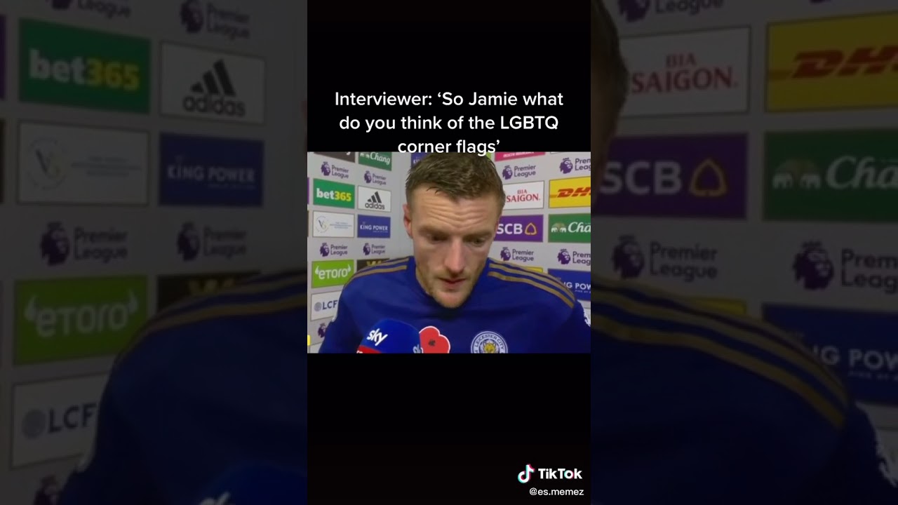 JAMIE VARDY Destroys LGBT CORNER FLAG - YouTube