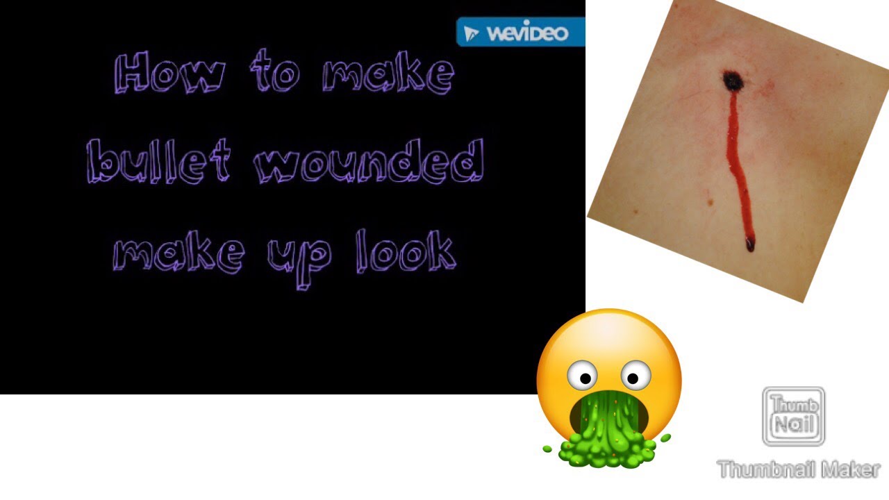 How to do bullet wounded makeup look - YouTube