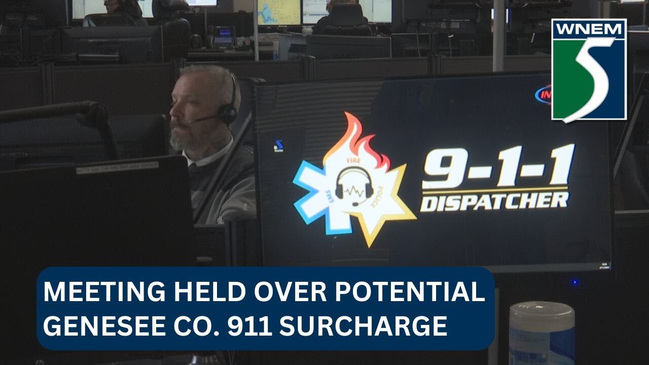 Special meeting held over potential Genesee Co. 911 surcharge - YouTube