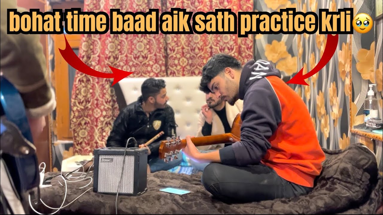 Show Ke Liye Practice Krli🤩 || Bohat Time Baad Guitar Bajaya🥺 Aur Hair ...