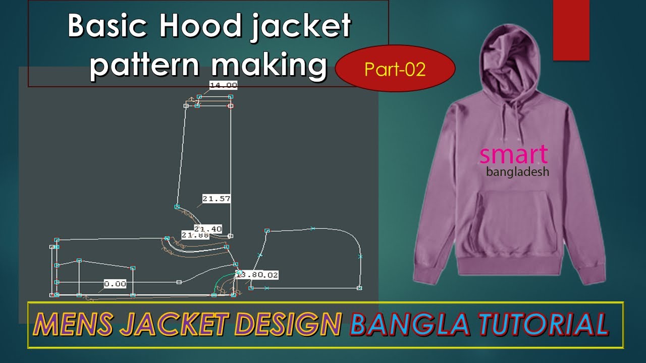 Make Hoodie Vest Pattern II Draft Jacket simple method II Overhead ...