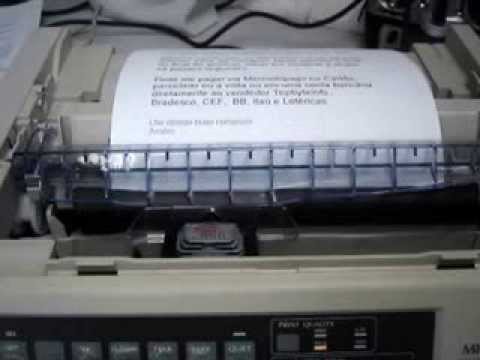 Impressora Matricial Oki Microline 320 Turbo - YouTube