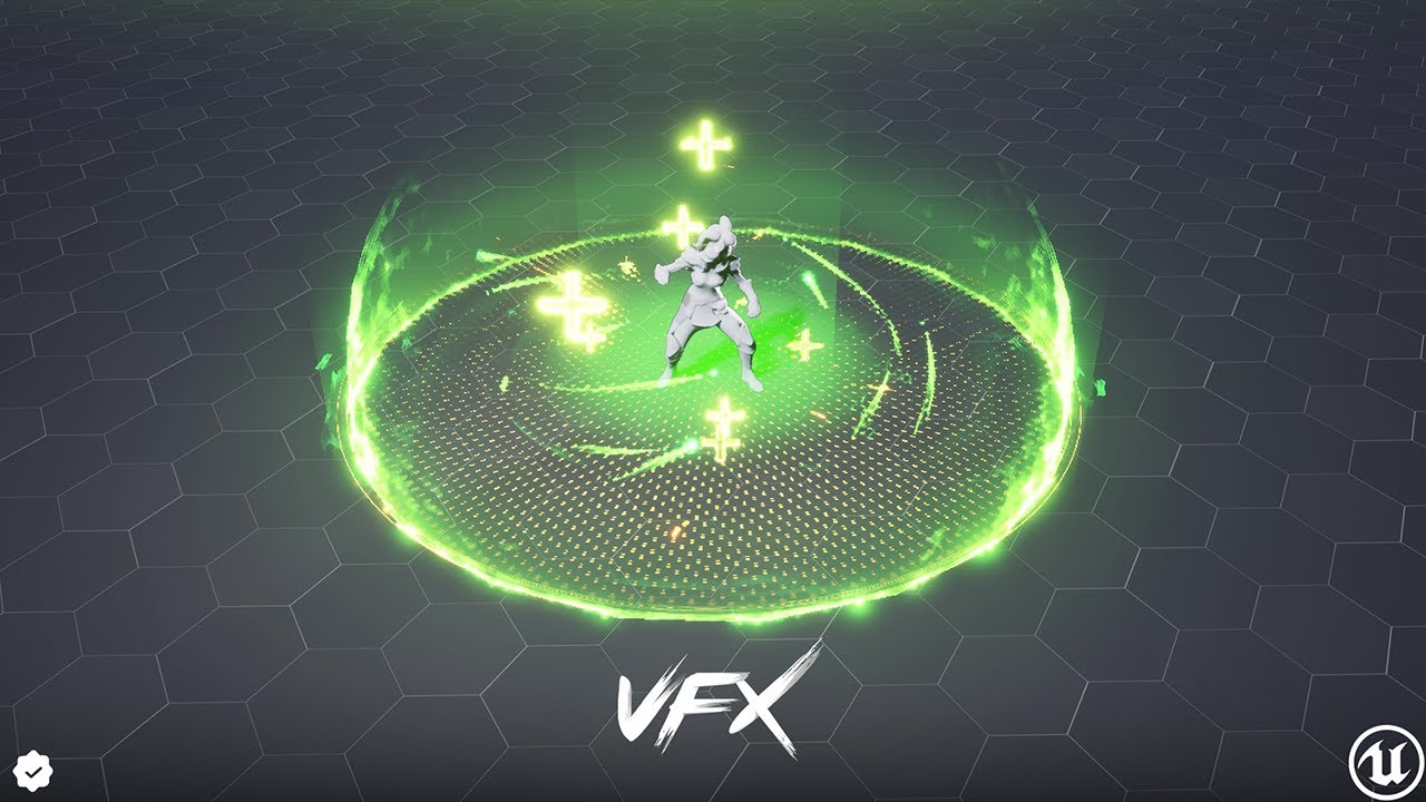 AOE Healing Aura VFX Unreal Engine Preview - YouTube