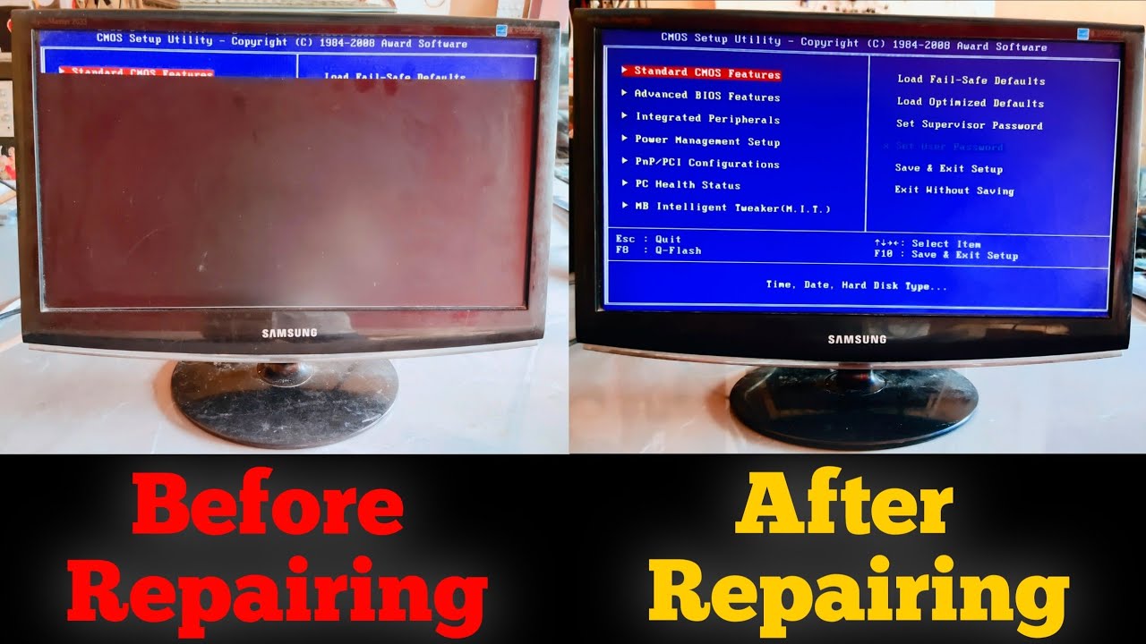 How To Repair Samsung LCD Monitor Half Picture Blinking Problem. - YouTube
