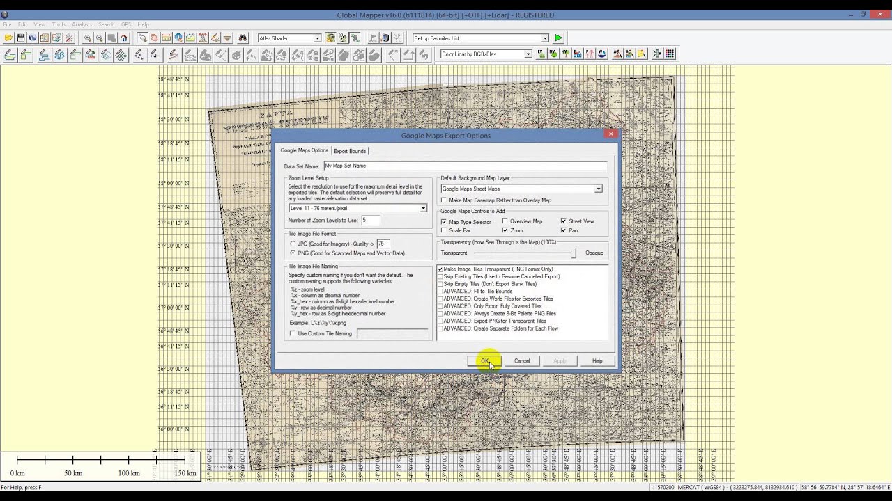 THS - Converting OZI map to THS with Global Mapper - YouTube