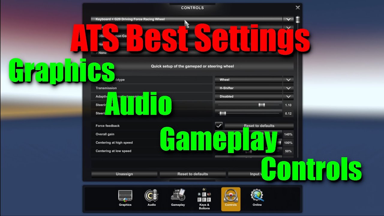 American Truck Simulator, Graphics, Audio, Controls Settings. - YouTube