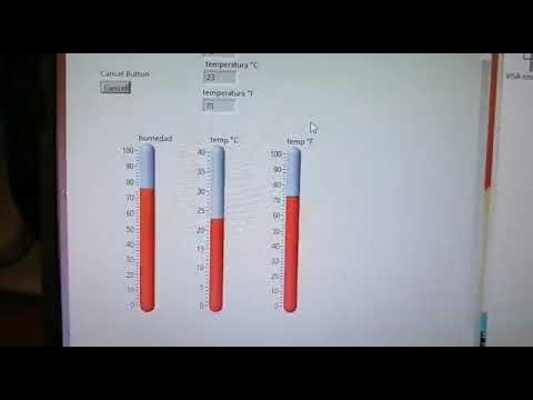 DHT11 en arduino y labview - YouTube