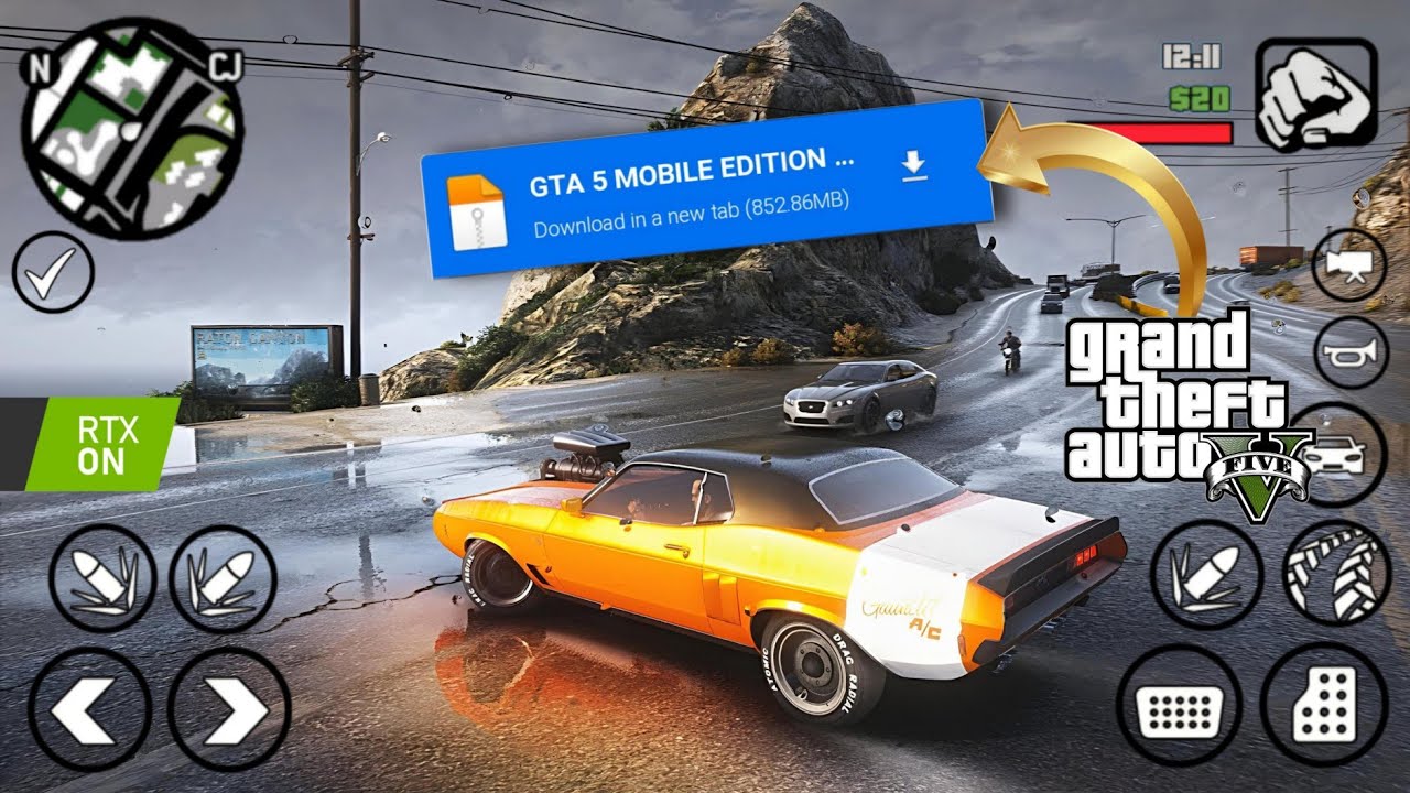 GTA 5 MOBILE EDITION!🔥😲| V2SA Full Remastered Modpack For GTA SA ...