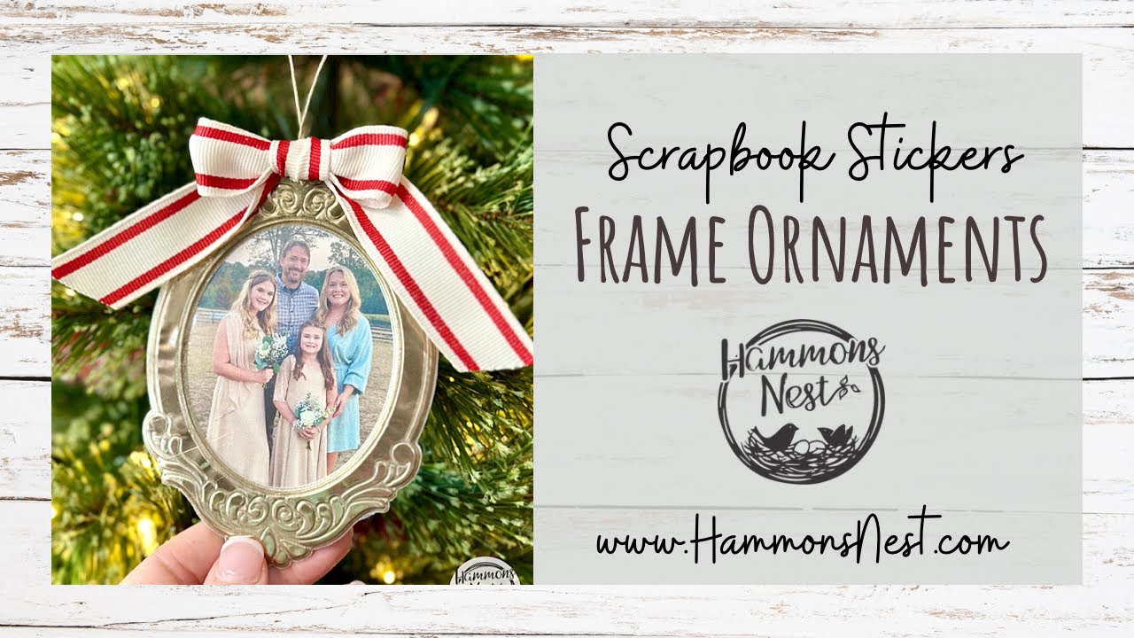 🎄DIY Frame Sticker Ornaments - YouTube