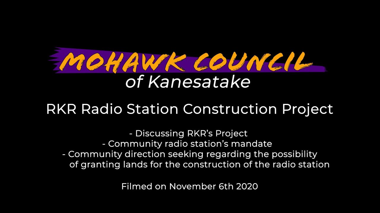 Mohawk Council of Kanesatake | RKR Radio Station Construction Project ...