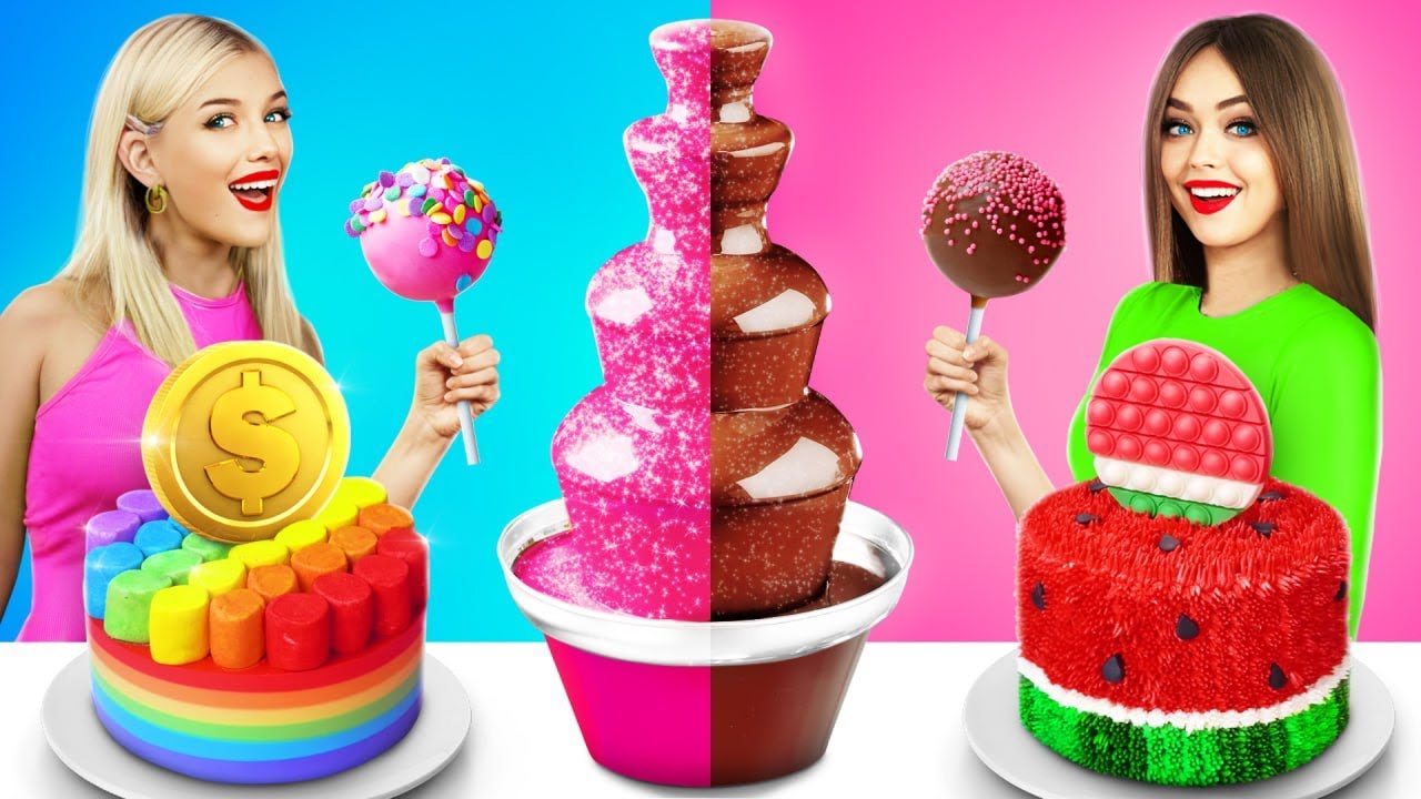 Bubble Gum vs Chocolate Food Challenge | Giant Bubble Gum Blowing ...