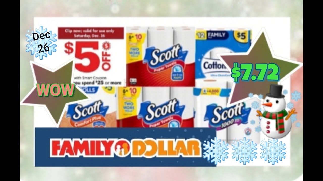 Family Dollar Paper Products only $7.72 for all • December 26, 2020 ...