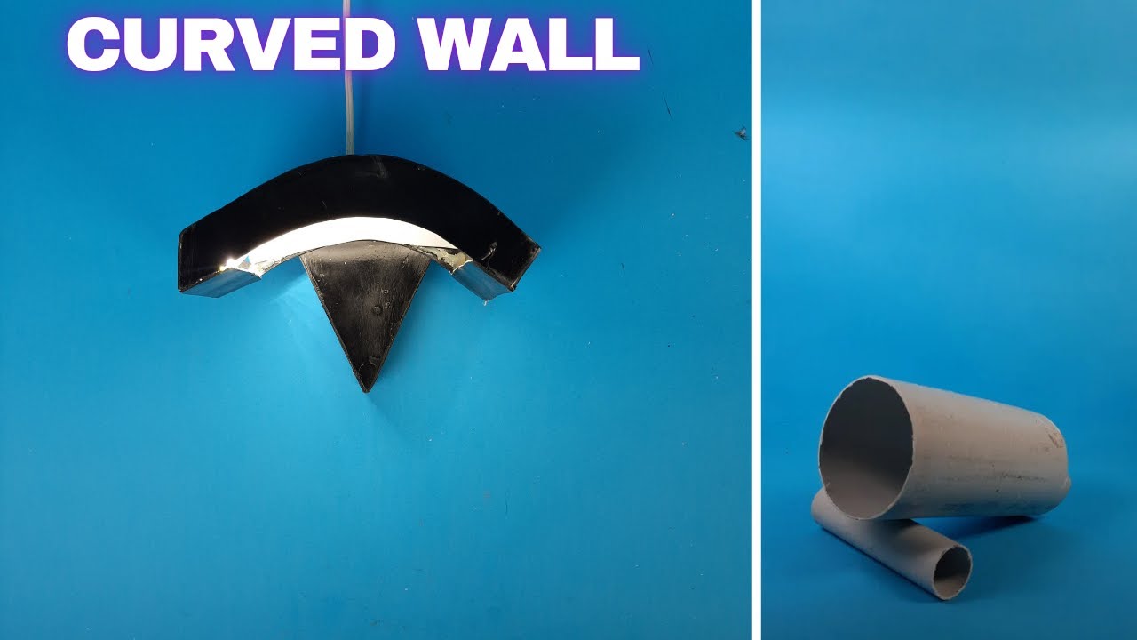 How to make a curved wall lamp from PVC in 5 minutes| DIY and craft ...