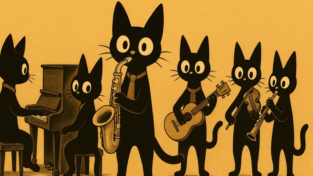 Black Cats Jazz Band: Relaxing Sax & Piano Grooves for Night Chill ...