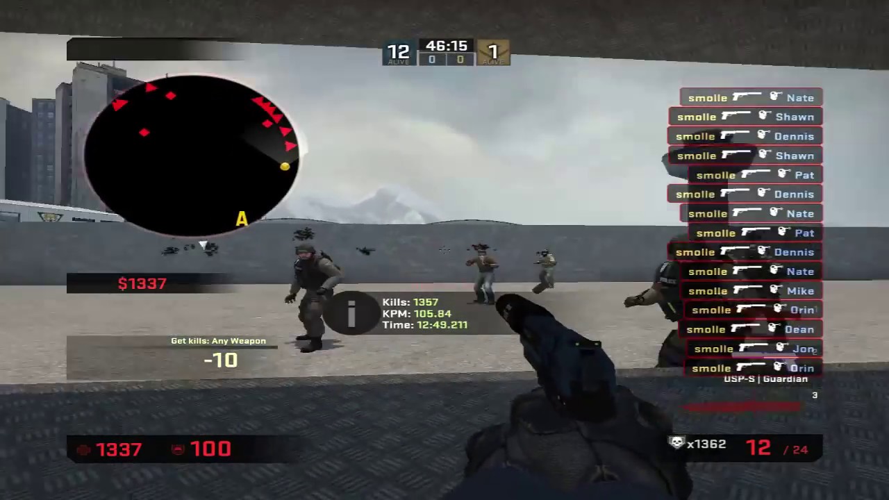 Aim Botz Challenge 5000 kill marathon with USP - YouTube