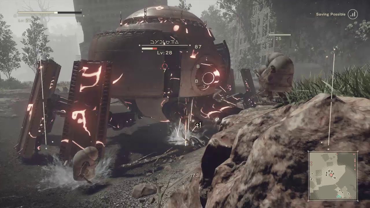 NieR: Automata Boss Fight| Goliath Ball Boss (Second Encounter) | - YouTube