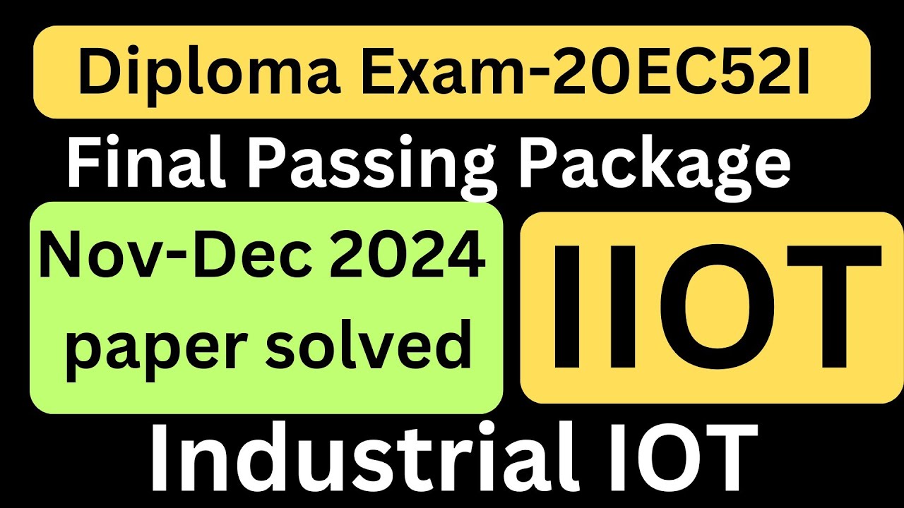 Diploma IIOT Passing Package | November-December 2024 IIOT Paper Solved ...