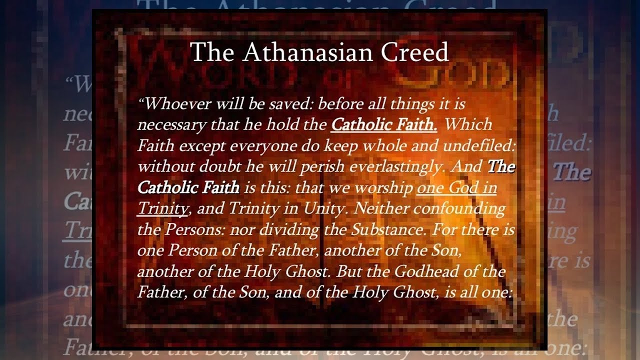The Unscriptural Athanasian Creed - YouTube