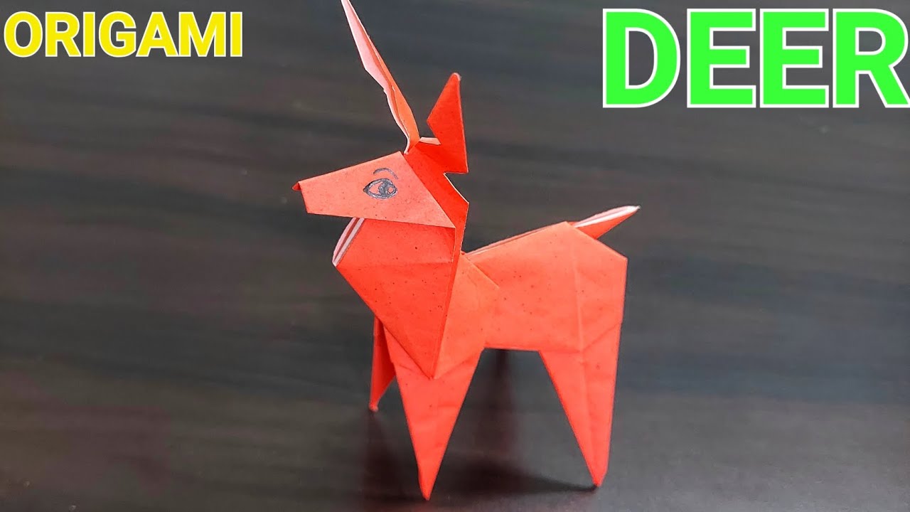 HOW TO MAKE EASY ORIGAMI DEER - YouTube