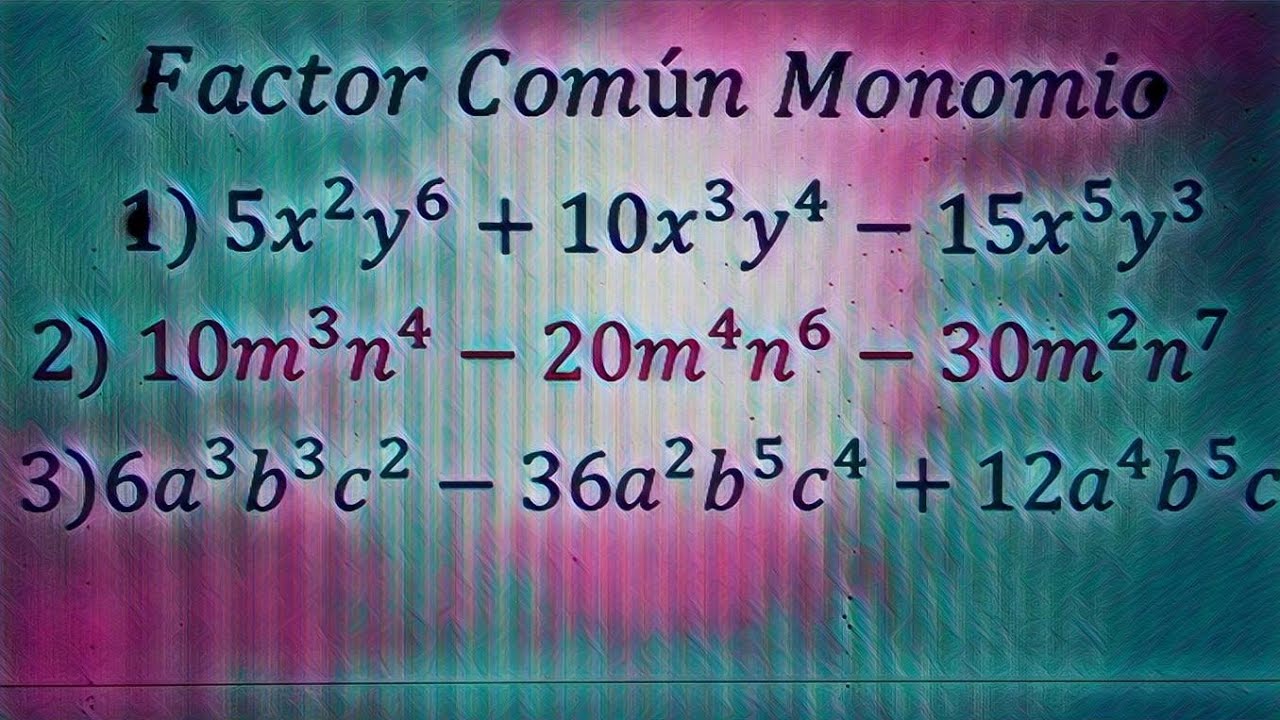 Factor Común Monomio. - YouTube