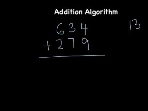 Using the Addition Algorithm - YouTube