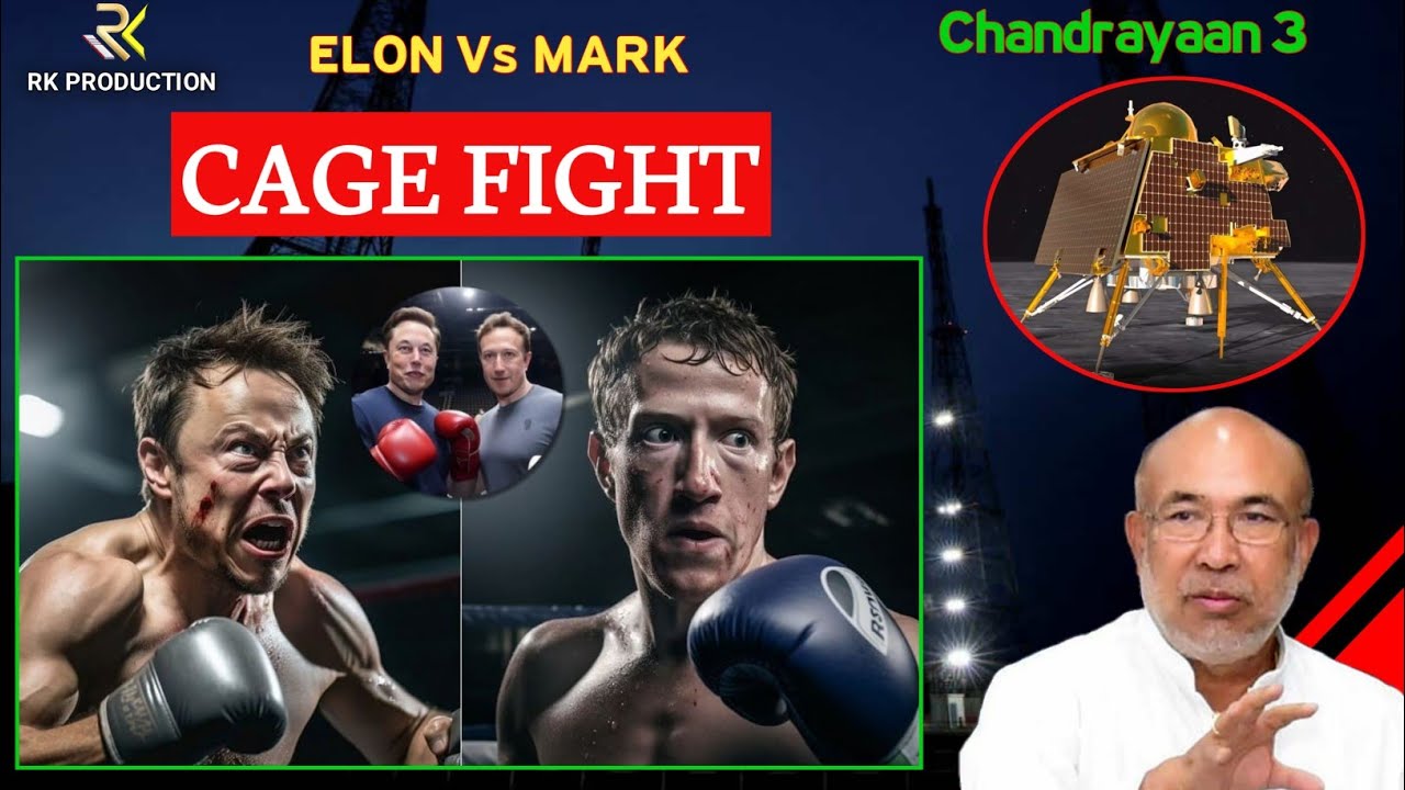 Elon Vs Mark ki Cage Fight || Chandrayaan 3 || CM gee Warol - YouTube